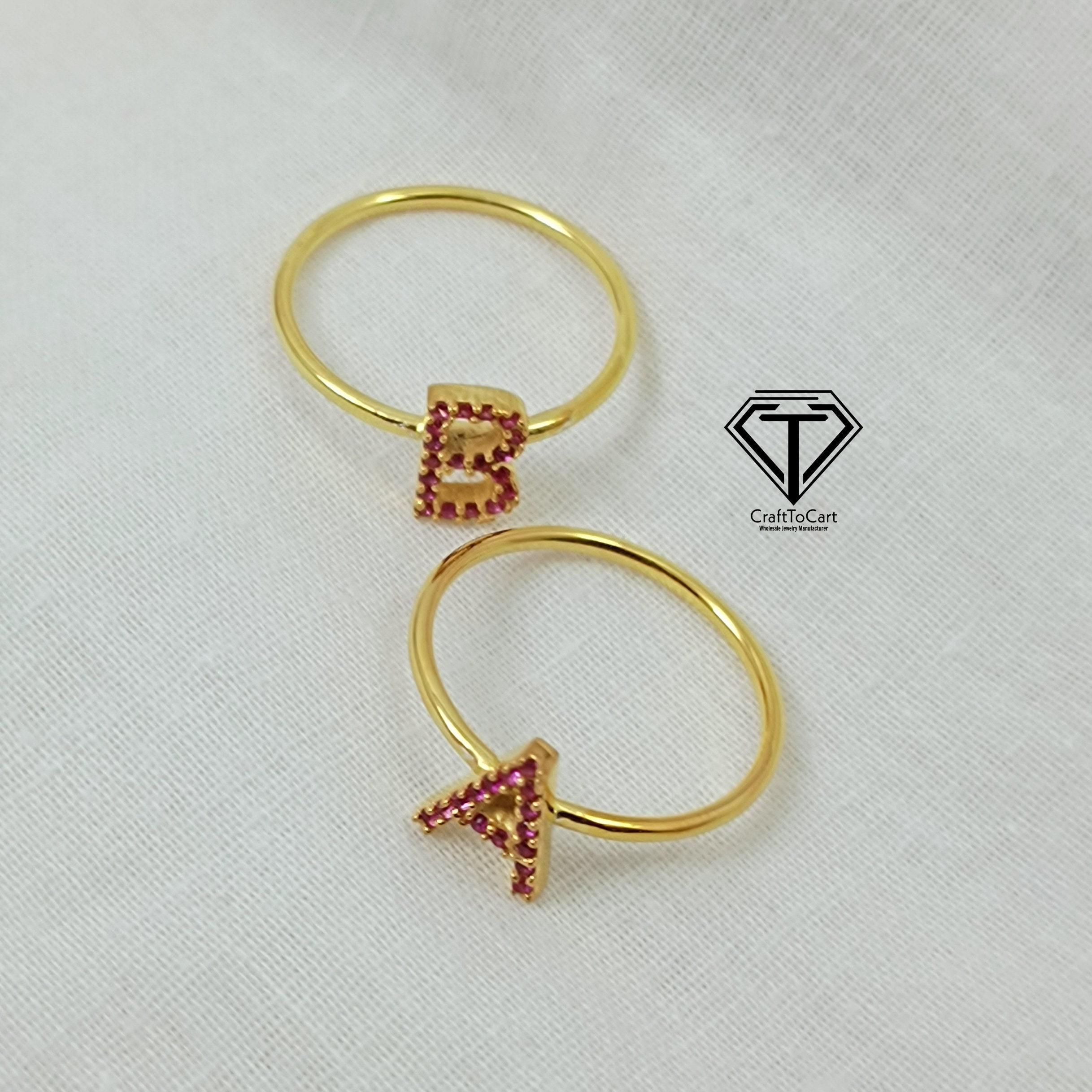 Custom Initial Ring: Sterling Silver Alphabet Ring - Etsy