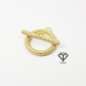 Pave Diamond Toggle Lock, Necklace Lock, Jewelry Components, Findings ...