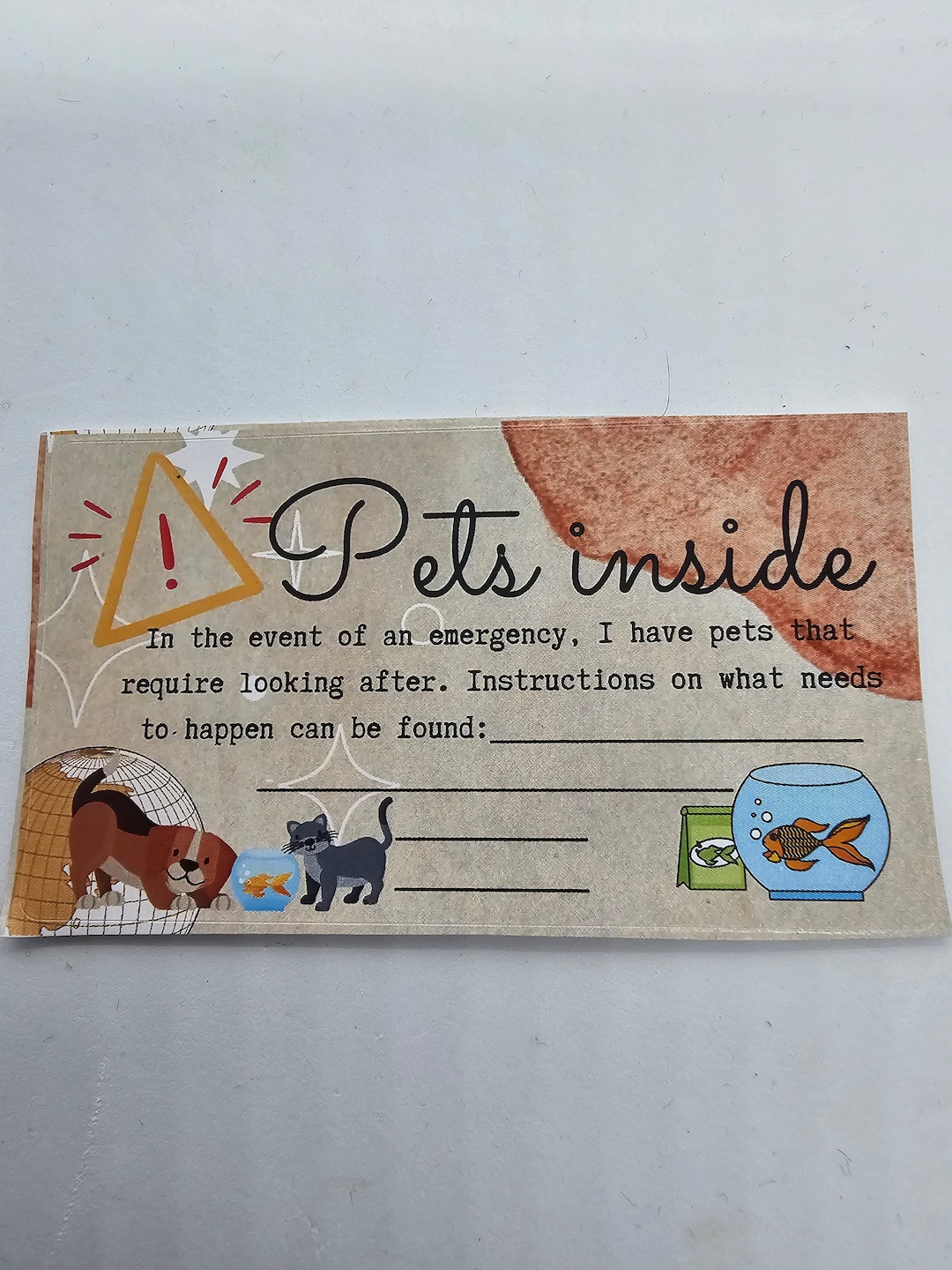 The Pet Inside Sticker - Medic Alert Sticker to Standalone or for the ...