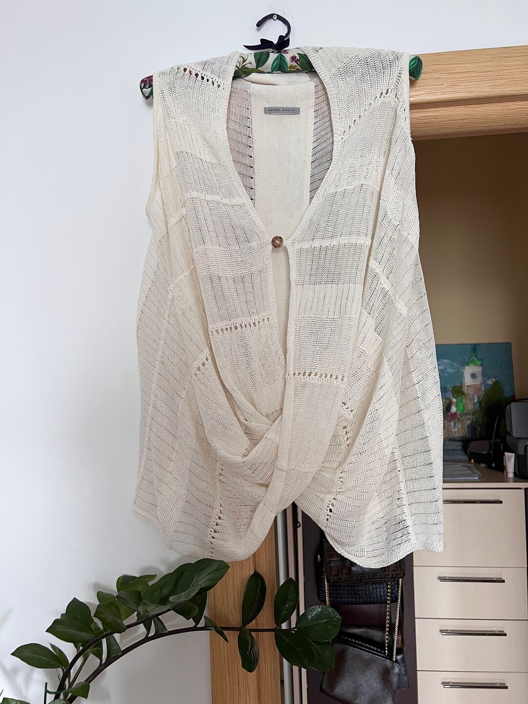 Sarah Pacini White Knitted Vintage Top Size M - Etsy Australia