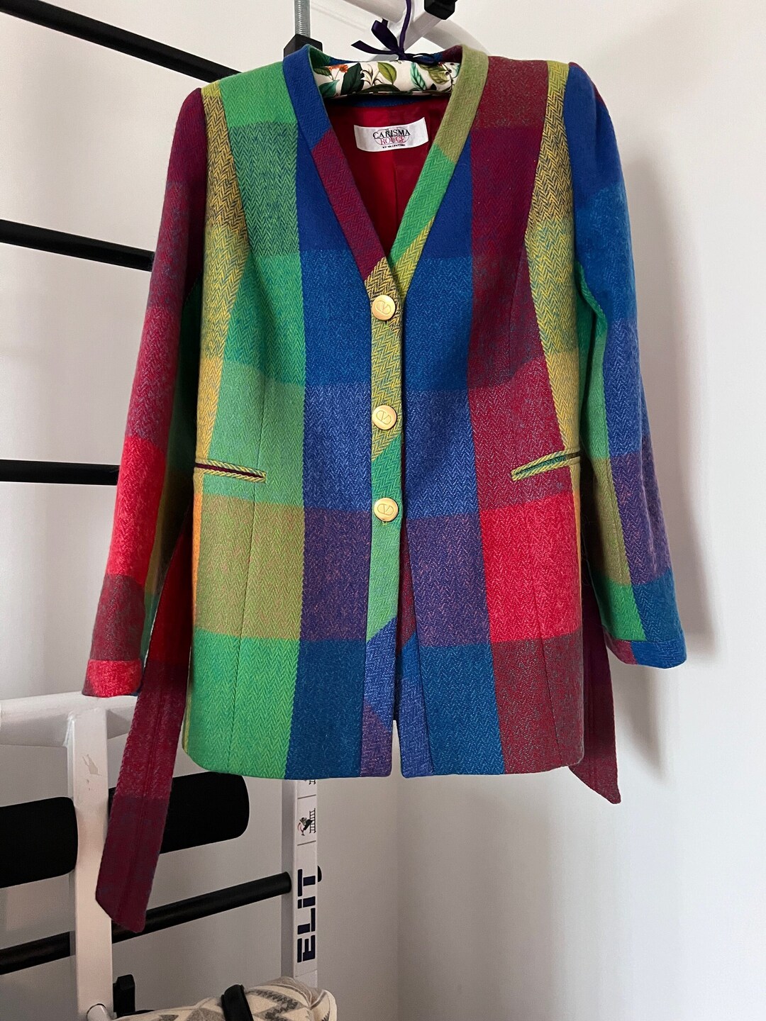 Carisma Rouge by VALENTINO Vintage Rainbow Wool Jacket With - Etsy UK