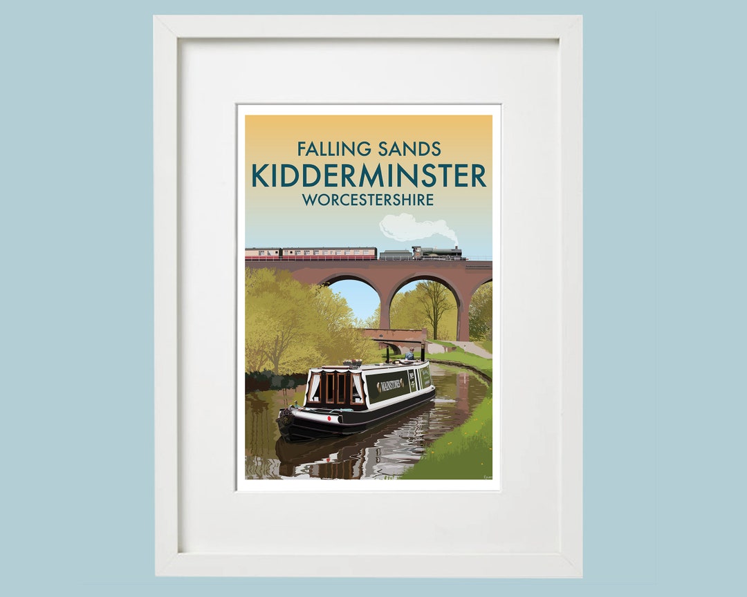 Framed Falling Sands Viaduct Kidderminster Illustration - Etsy