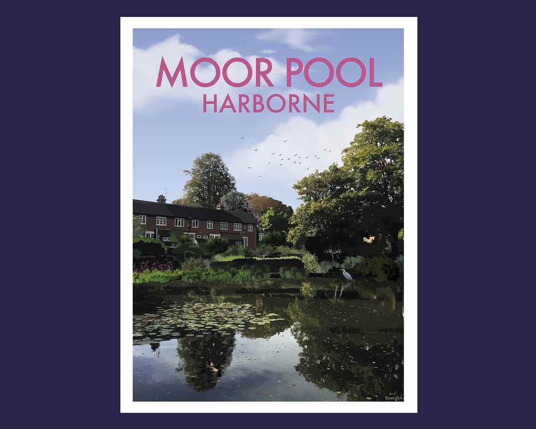 Moor Pool, Harborne Original Illustration - Etsy