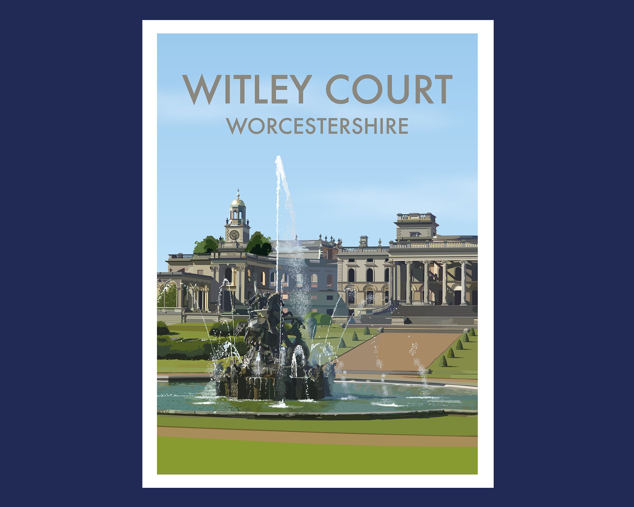Original Illustration of Witley Court in Worcestershire - Etsy