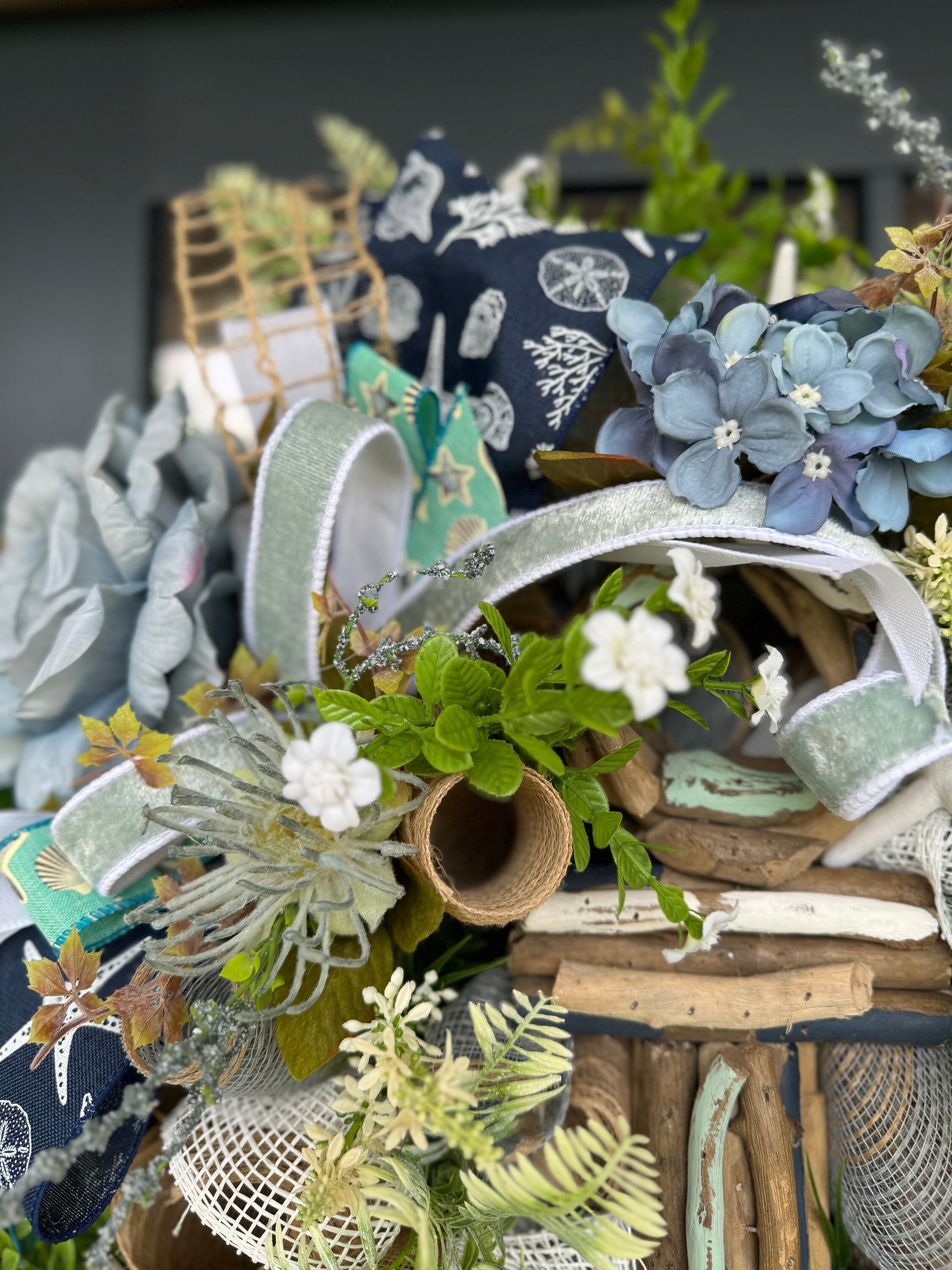 Coastal Wreath, Nautical Decor, Anchor Wreath, Spring Wreath, Summer ...