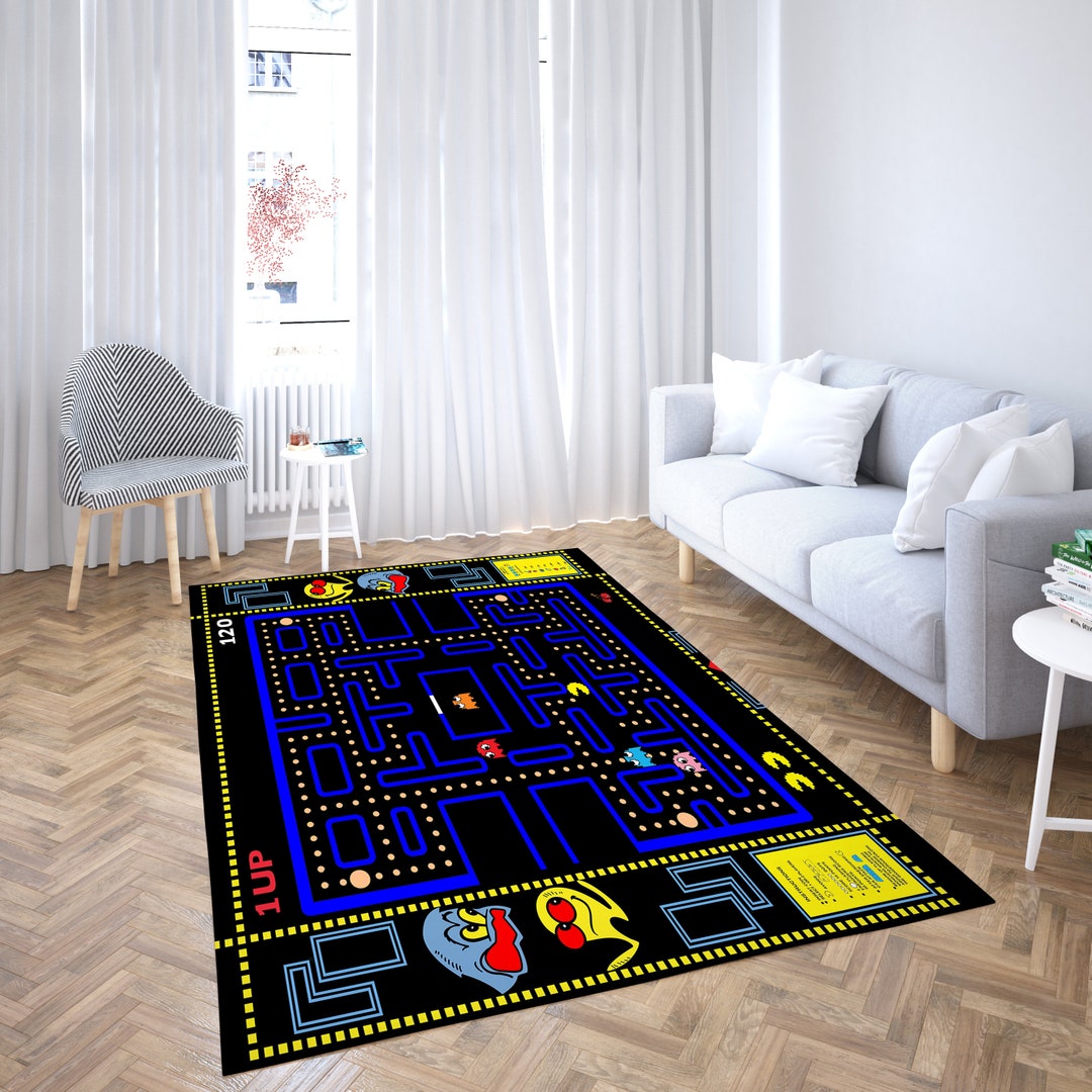 Pacman Rug Pacman Carpet Pacman Room Pacman Room Decor - Etsy