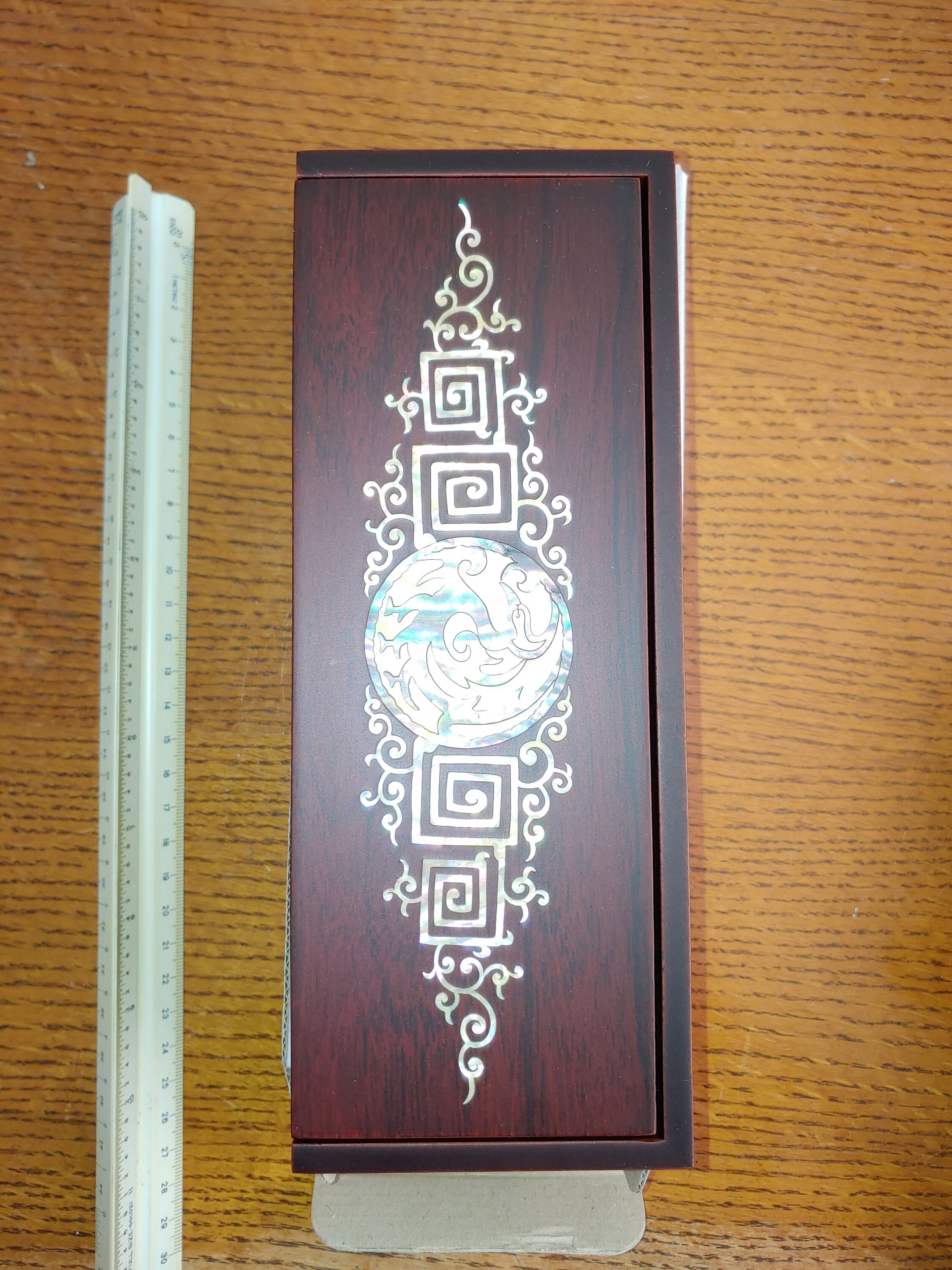 Korean Lacqerware Wooden Keepsake Box, Mother of Pearl Inlaid. - Etsy