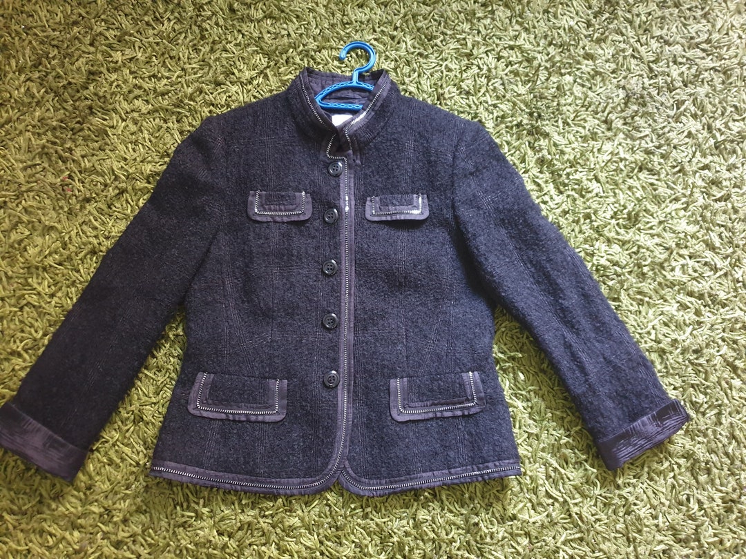 Woman BASLER COLLECTION BLAZER Jacket/ Mohair and Wool Blend Size 40/ L ...