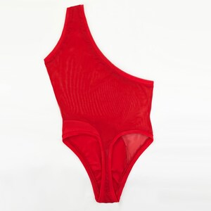 Swoop Crotch Strongman One Shoulder Leotard Thong Back - Red - Men's - Etsy