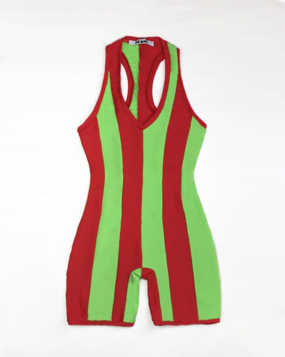 Stripe Wrestling Singlet - Red and Green - Etsy
