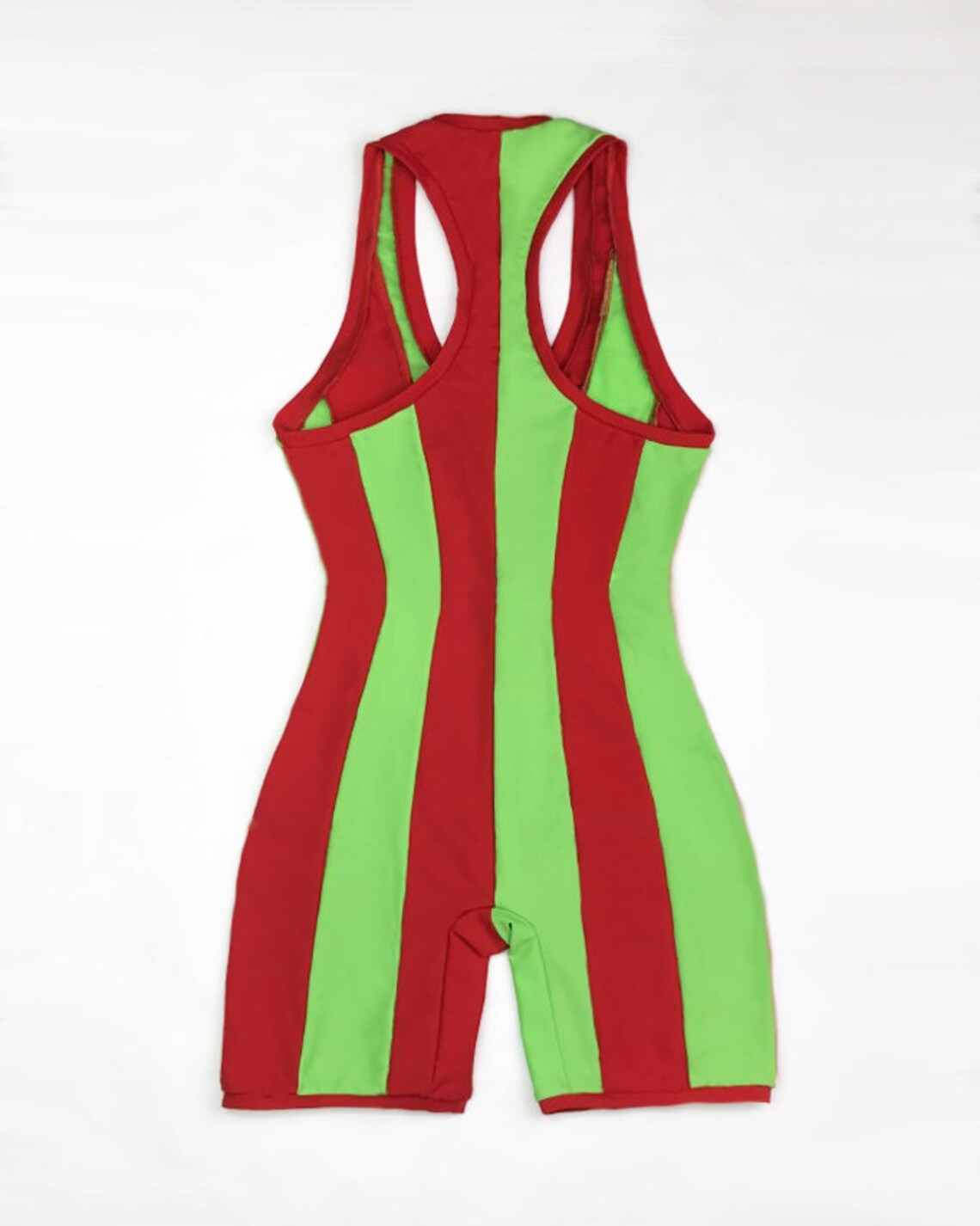 Stripe Wrestling Singlet Red and Green | Etsy
