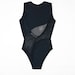 Swoop Leotard - Black Sheer - Etsy UK
