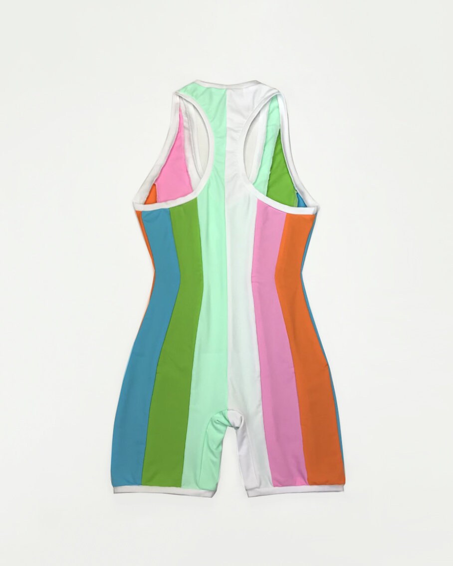 Stripe Wrestling Singlet - Multi - Etsy UK