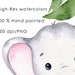 Baby Elephant Watercolor Clipart, Girl Wall Art, Nursery Decor, Cute ...