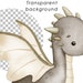 Dragons Watercolor Clipart, Cute Dragon PNG, Nursery Wall Art, Boys ...