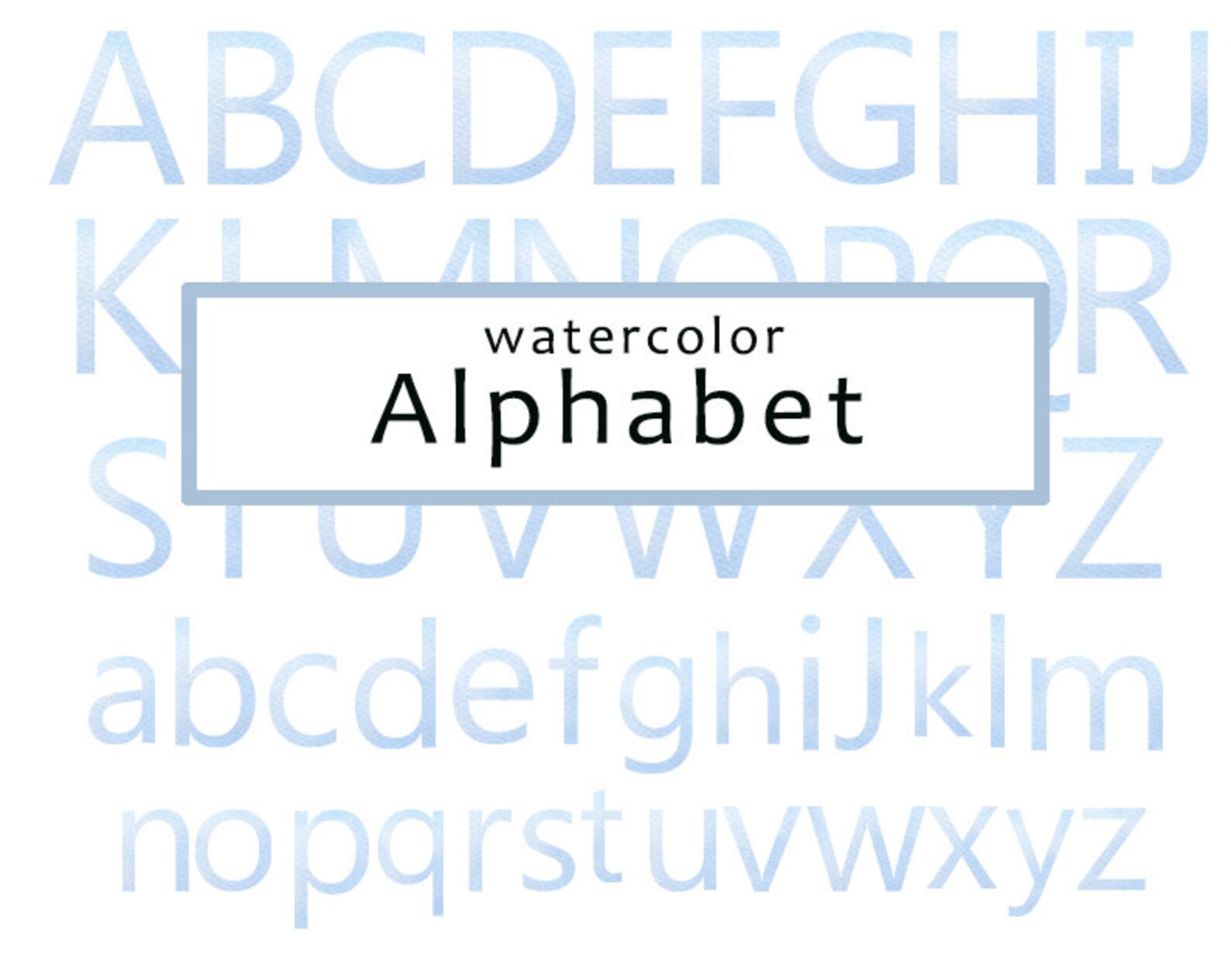 Watercolor Alphabet Clipart Printable Letters Png Boy | Etsy