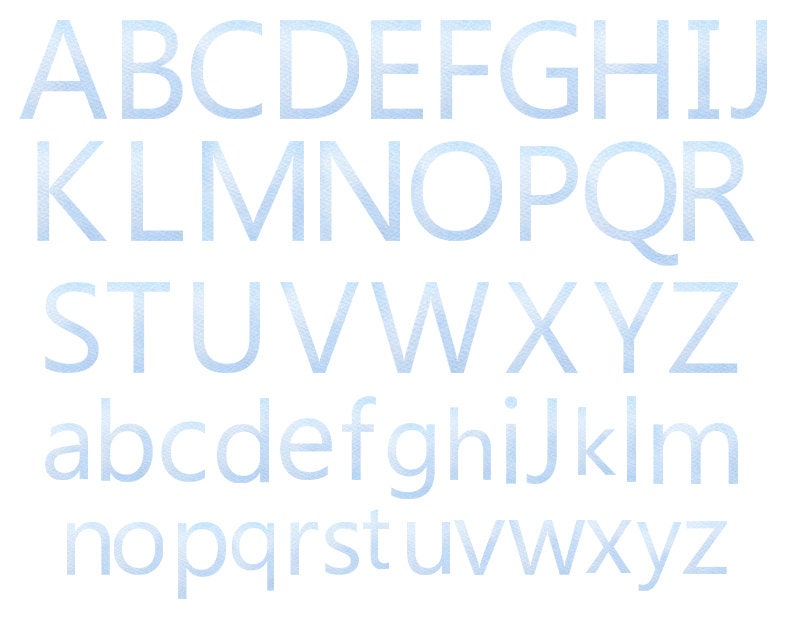 Watercolor Alphabet Clipart, Printable Letters Png, Boy Nursery Decor ...