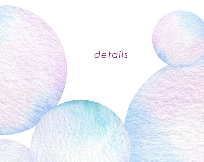 Watercolor bubbles frame and borders pastel nursery decor | Etsy