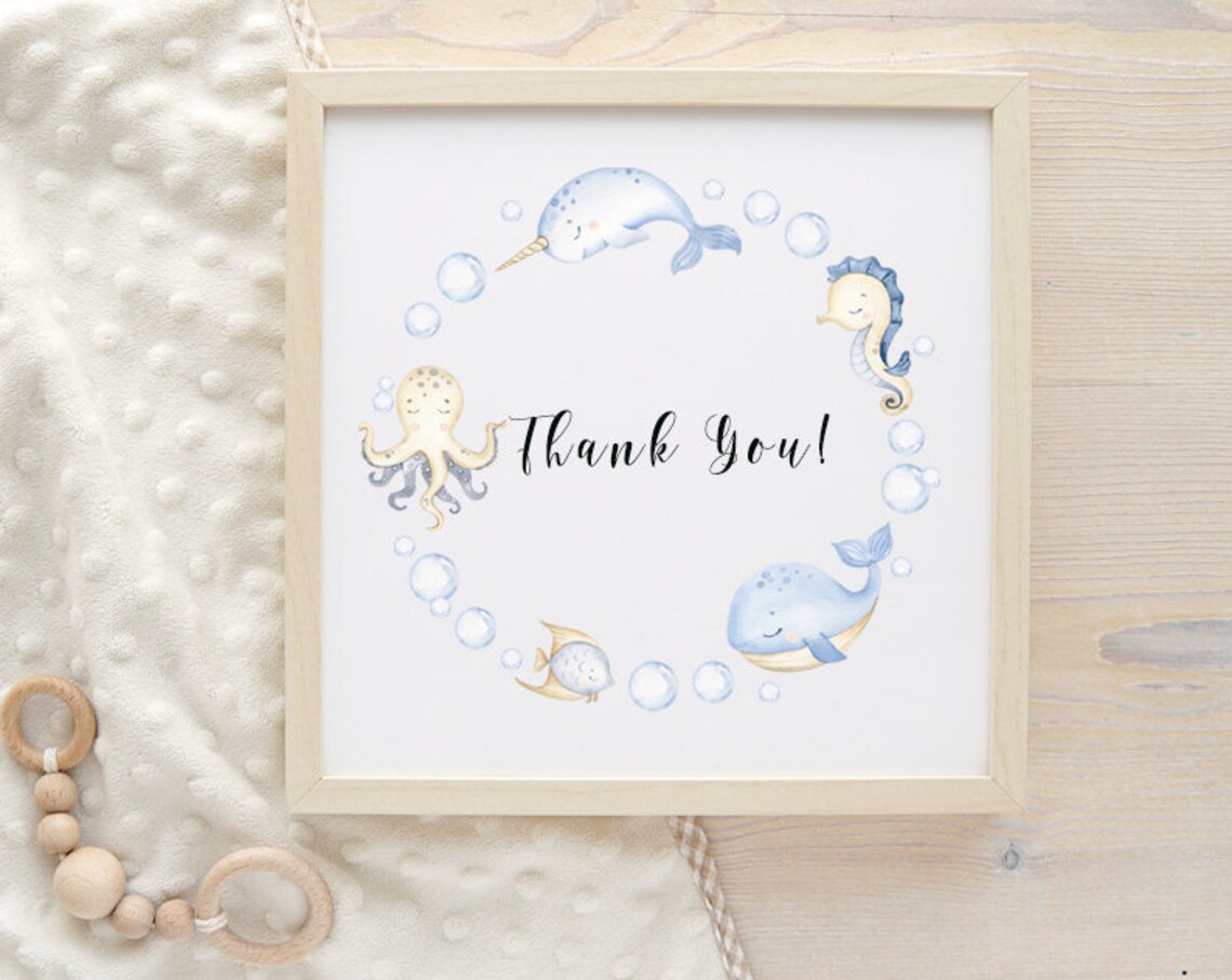 Undersea Watercolor Wreath Nautical Frame Png Nursery Decor - Etsy