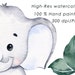 Elephant Watercolor Clipart, Cute Baby Elephant PNG, Baby Boy Clip Art ...