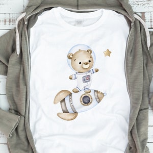 Space Watercolor Clipart, Cute Astronaut , Planets Clip Art, Rockets ...