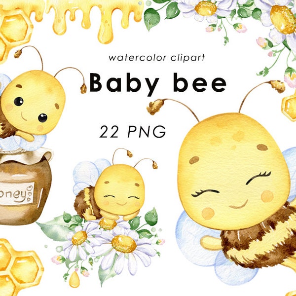 Bee Clip Art - Etsy