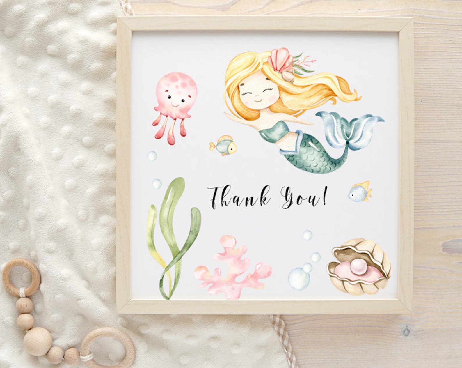 Mermaid Watercolor Clipart Cute Mermaids PNG Undersea - Etsy