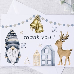 Watercolor Scandinavian Christmas Clipart, Nordic Gnomes PNG, New Year ...