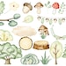 Woodland Animals Watercolor Clipart, Forest Animals Clip Art, Nursery ...