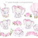 Baby Elephant Watercolor Clipart, Girl Wall Art, Nursery Decor, Cute ...