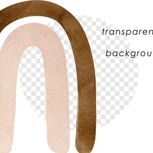 Boho Rainbow Watercolor Clipart, Baby Shower, Nursery Decor, Newborn ...