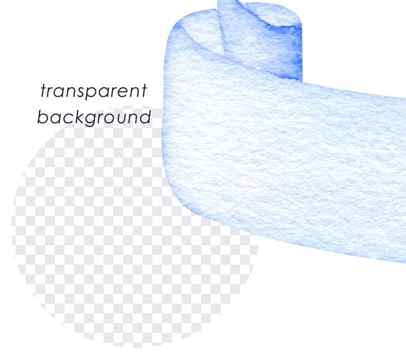 Watercolor Blue Ribbon Banners Clipart Nursery Art Baby Boy - Etsy