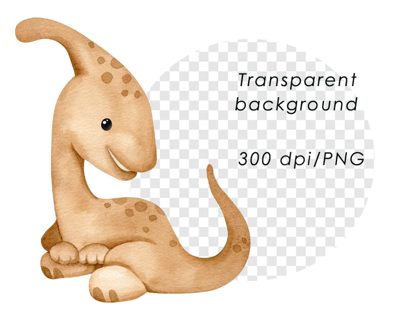 Watercolor Dinosaurs Clipart Neutral Baby Boy Clip Art Dino - Etsy