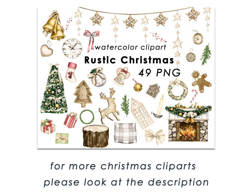 Watercolor Scandinavian Christmas Clipart Nordic Gnomes PNG - Etsy