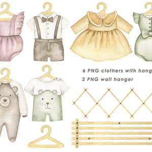 Watercolor Boho Baby Clipart, Newborn Kids PNG Files, Boho Baby Shower ...