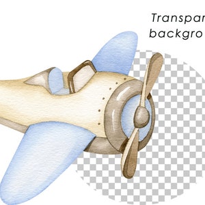 Air Transport Watercolor Clipart, Airplane Clip Art, Nursery Decor ...