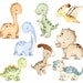 Dinosaurs Watercolor Clipart, Dino Clip Art, Dinosaur Nursery Decor ...