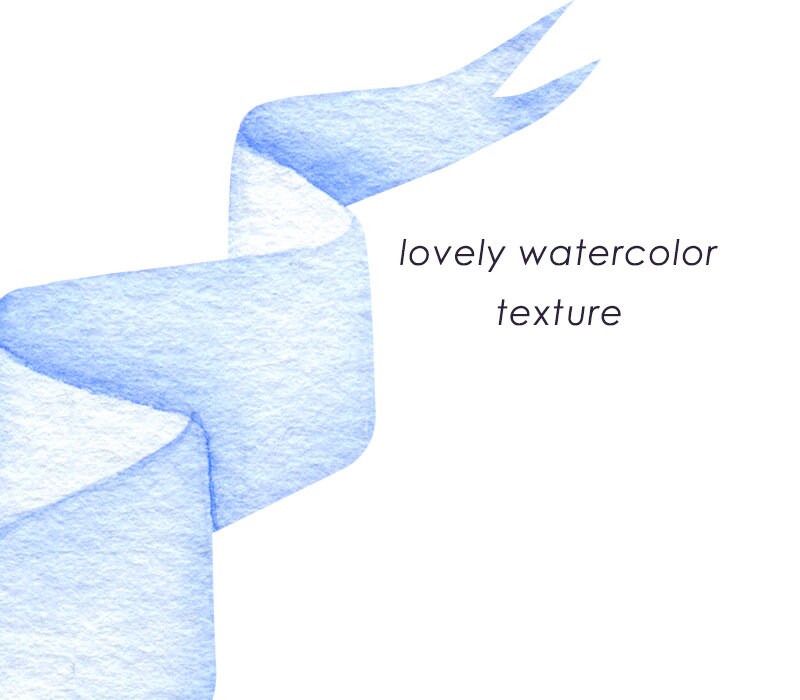 Watercolor Blue Ribbon Banners Clipart Nursery Art Baby Boy - Etsy