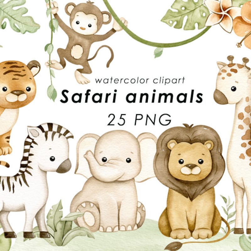 Waterpaint Animal - Etsy