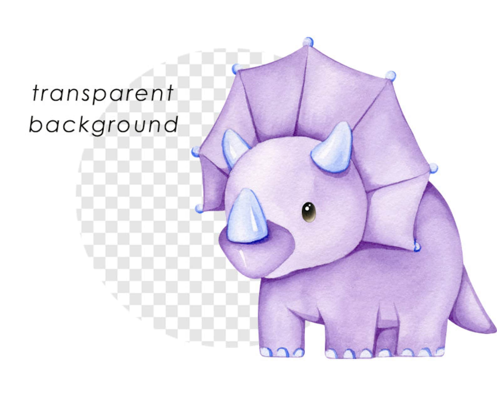 Watercolor Dinosaurs Clipart Dino Clip Art Nursery Decor - Etsy