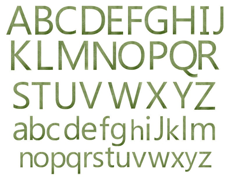 Watercolor Alphabet Clipart Printable Letters Png Nursery - Etsy