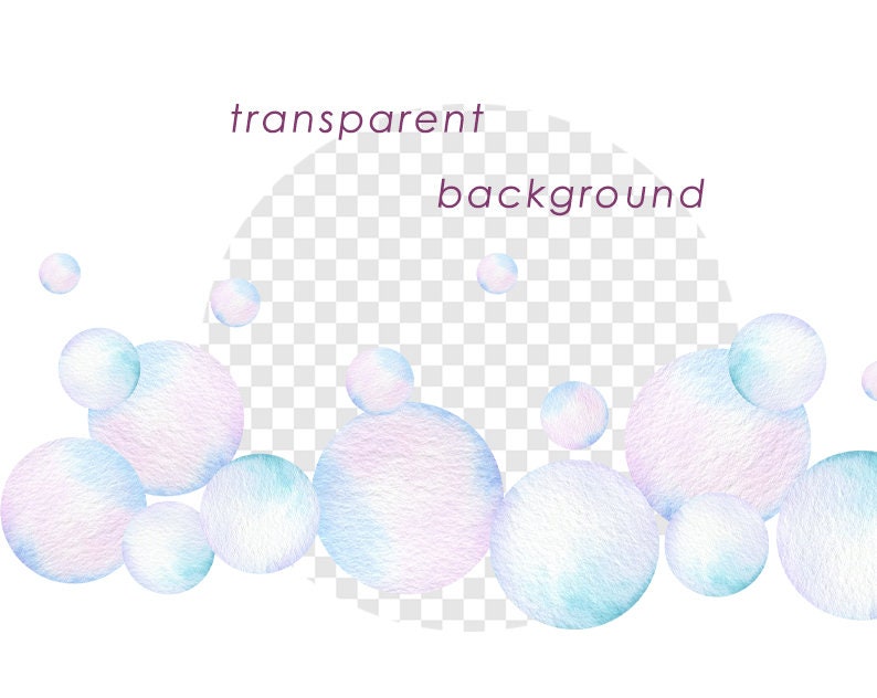 Watercolor bubbles frame and borders pastel nursery decor | Etsy