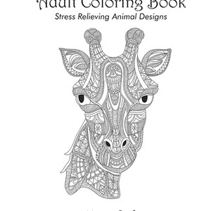 Adult Coloring Book Stress Relieving Animal Designs - Etsy