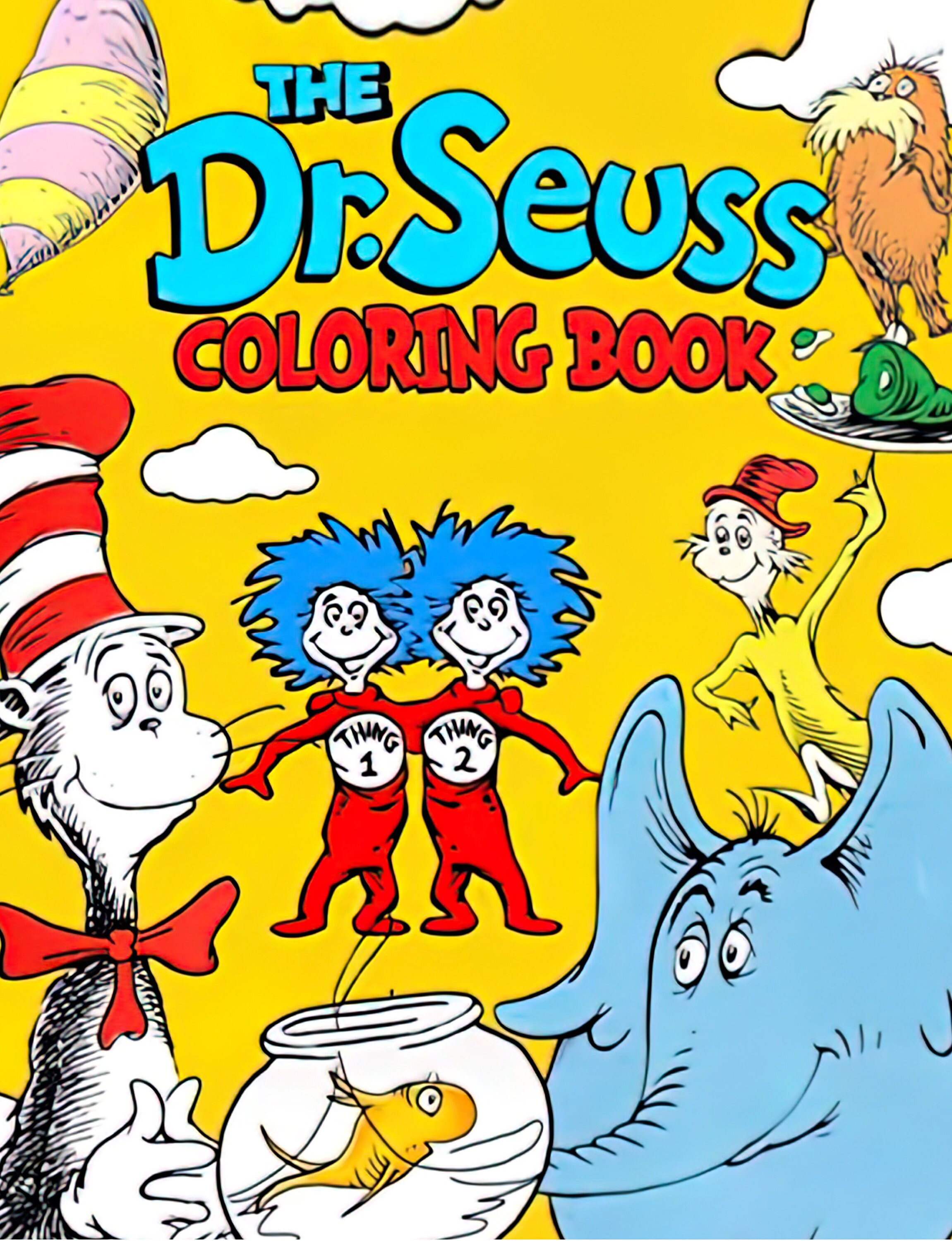 Dr Seuss Coloring Pages Thing 1 And Thing 2