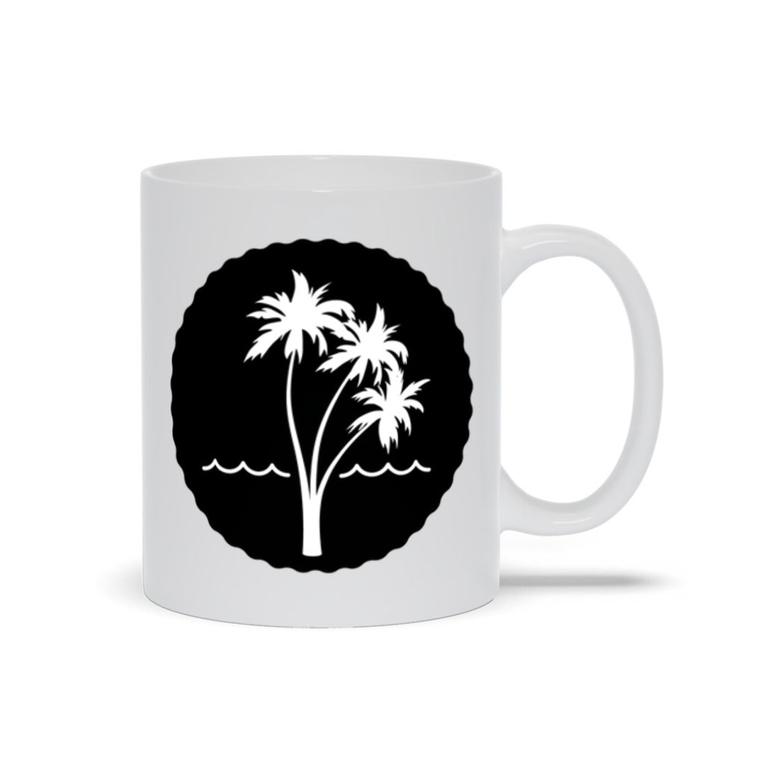 Palm Trees and Water Mug | Palm Tree Coffee Mug | Beach House Coffee ...
