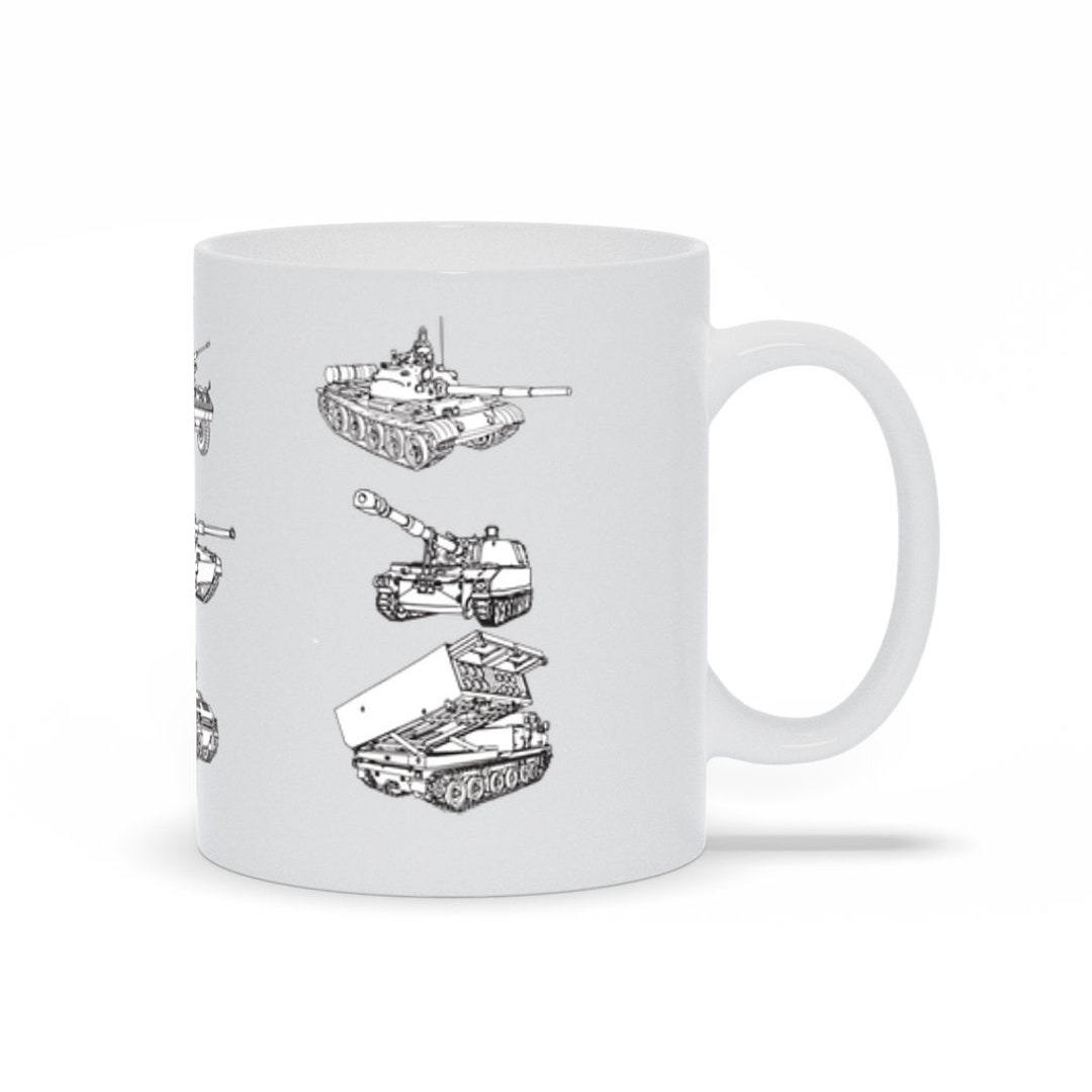 9 Tanks on A Coffee Mug | Coffee Mug With Tanks | Miltary Tank Coffee ...