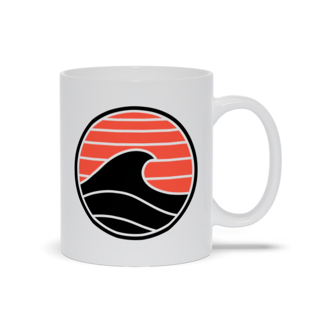 Whale or Ocean Wave Coffee Mug | Beach House Coffee Mug | Coffee Mug ...