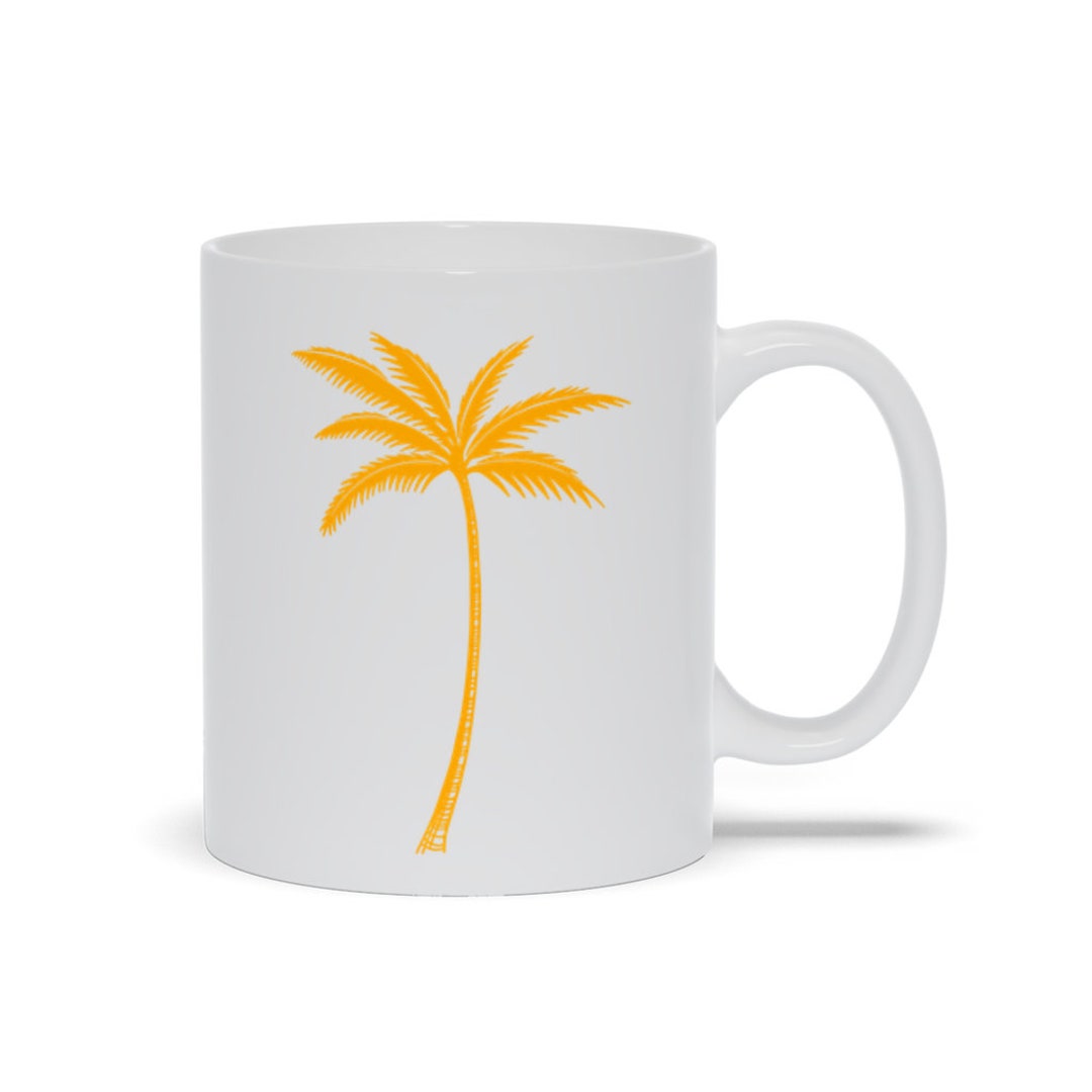 Gold Palm Tree Coffee Mug | Palm Tree Coffee Mug | Beach House Coffee ...