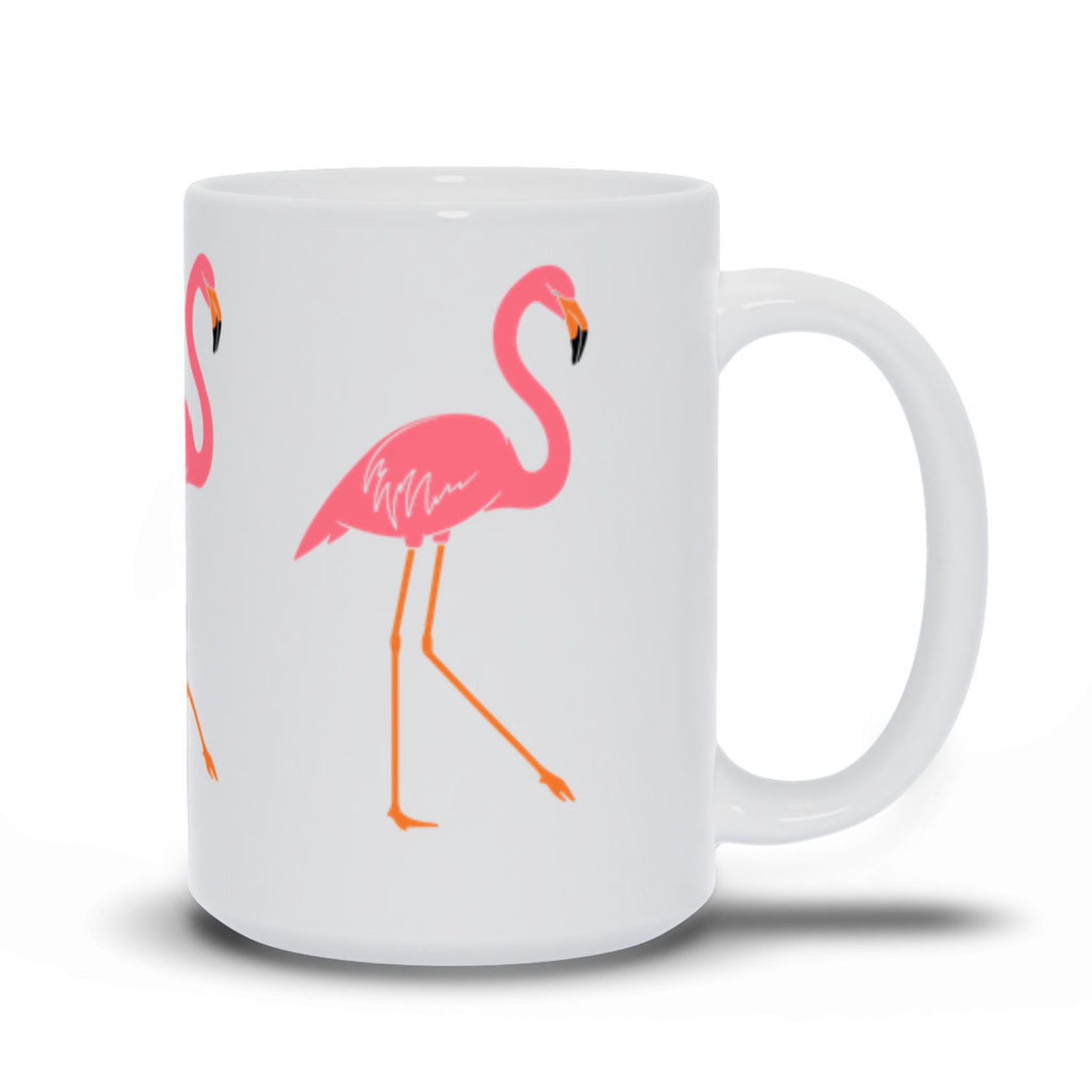 Three Pink Flamingos Coffee Mug | Pink Flamingo Coffee Mug | Pink ...