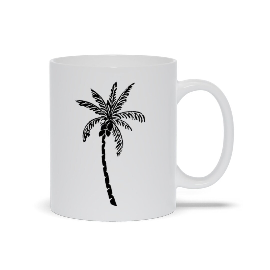 Palm Trees and Coconuts Coffee Mug | Palm Tree Coffee Mug | Beach House ...